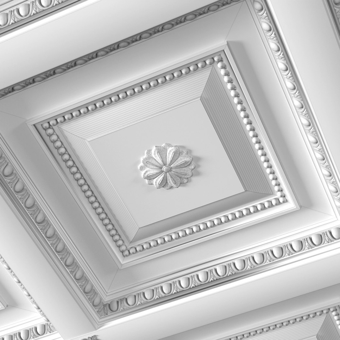 Classical Coffered Ceiling 3D Model 3D Model - TurboSquid 1830882