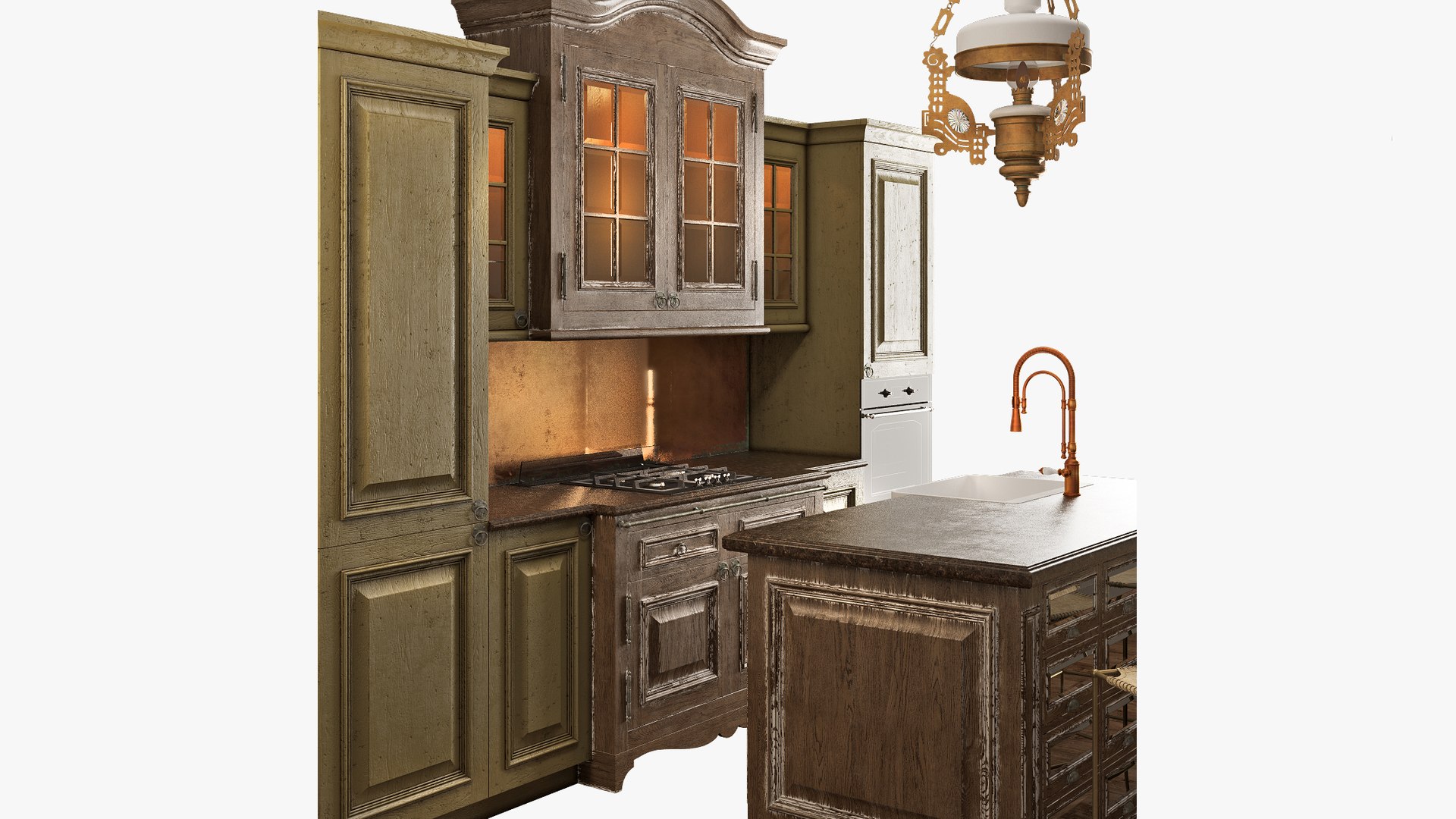 3D Model Classic Kitchen 002 - TurboSquid 2213468