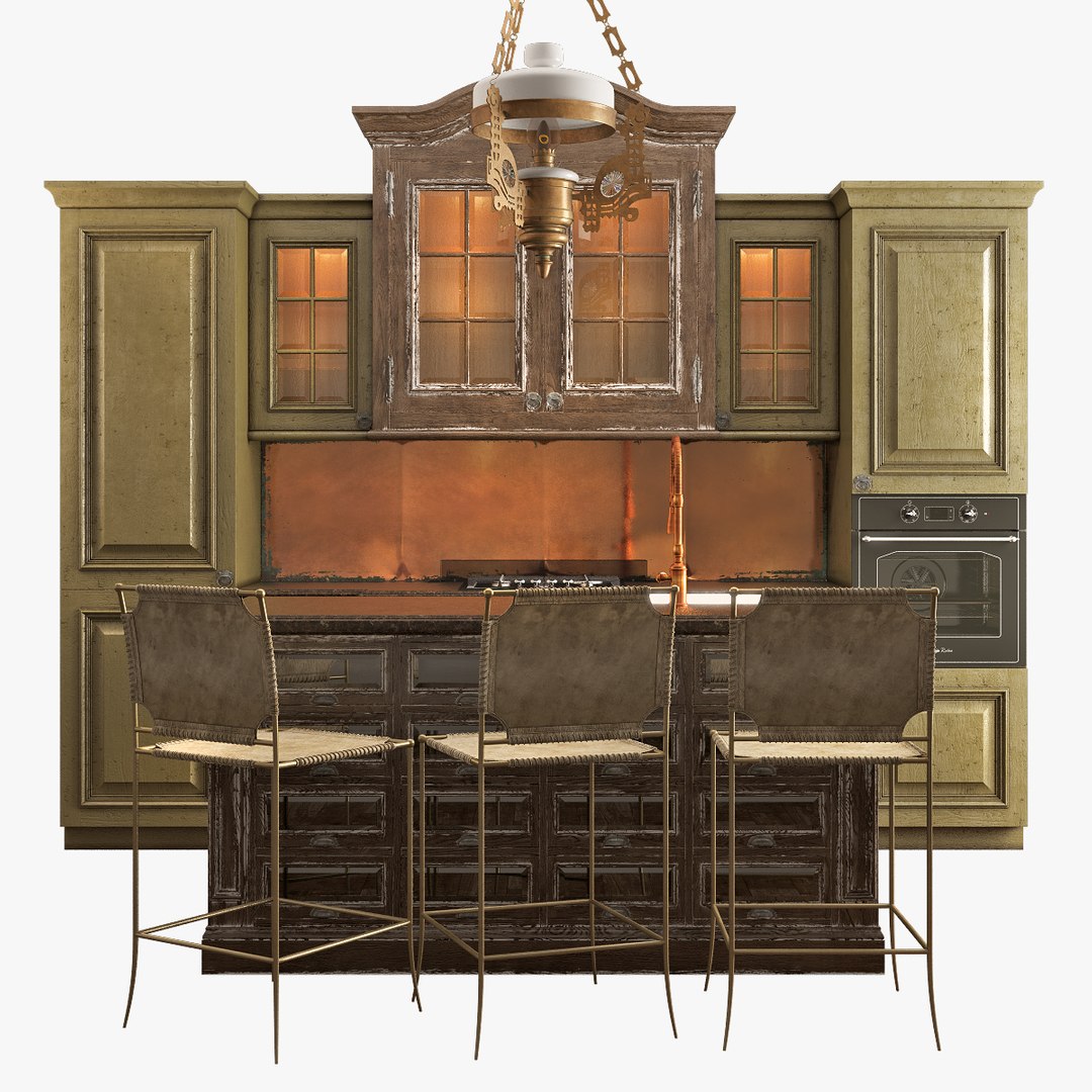 3D Model Classic Kitchen 002 - TurboSquid 2213468