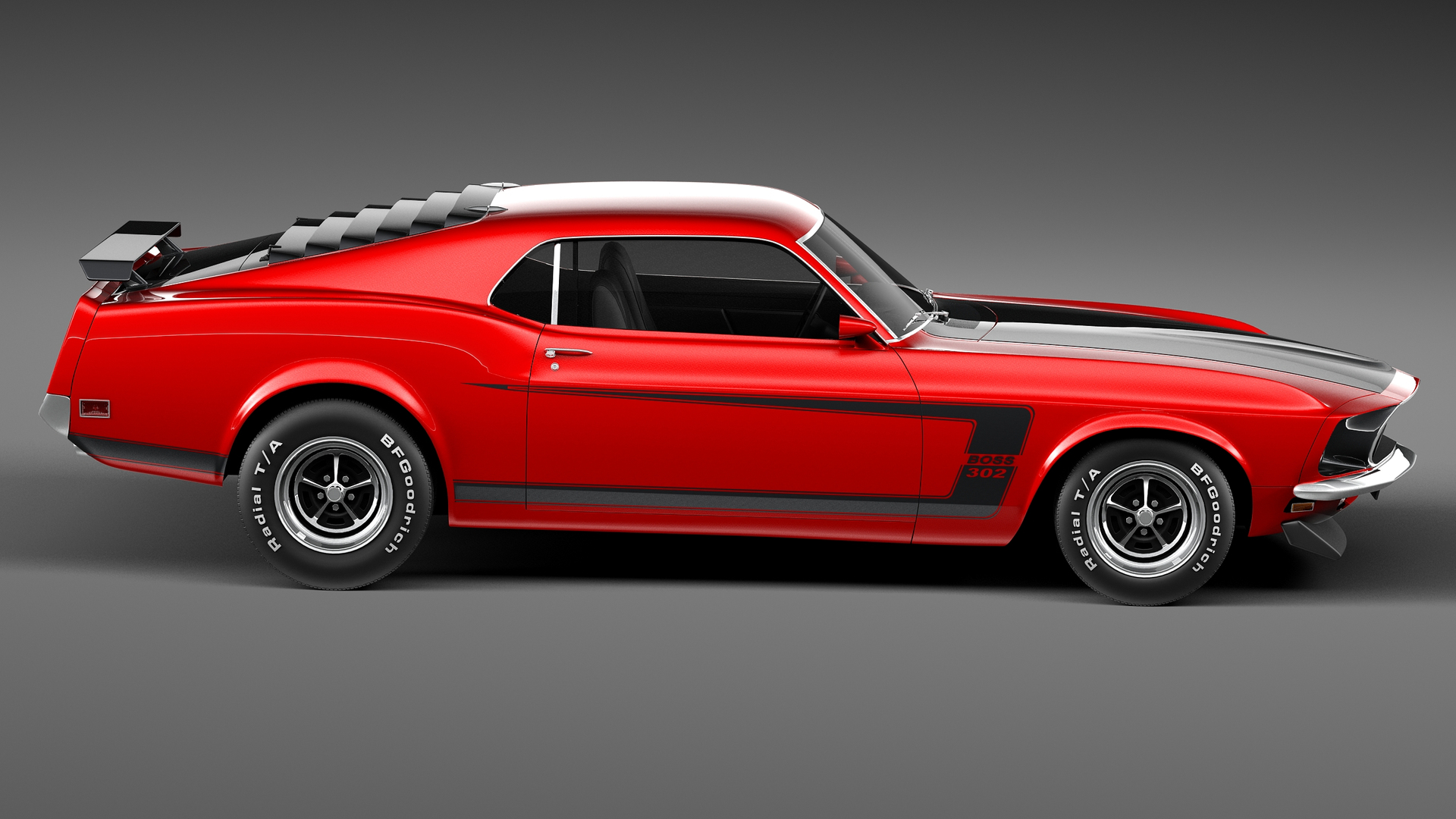 modelo 3d Ford Mustang Jefe 302 1969 - TurboSquid 2173014