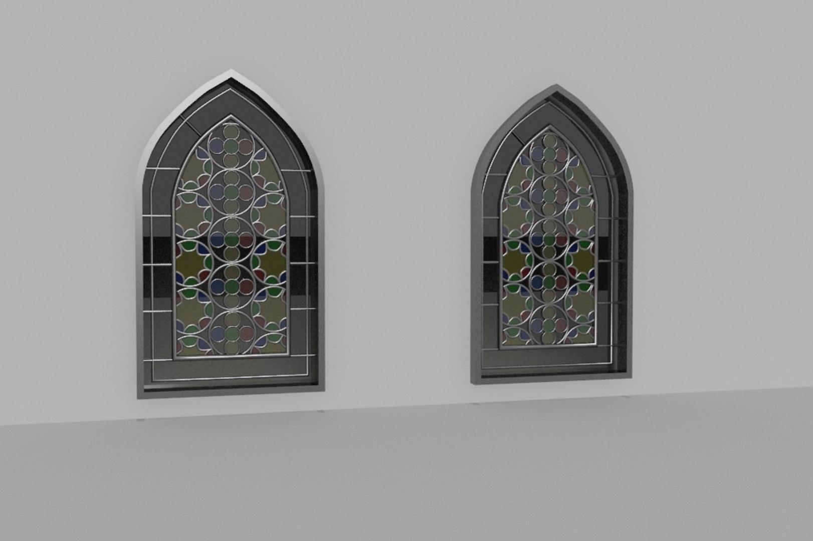 Stained Window 3d Dwg