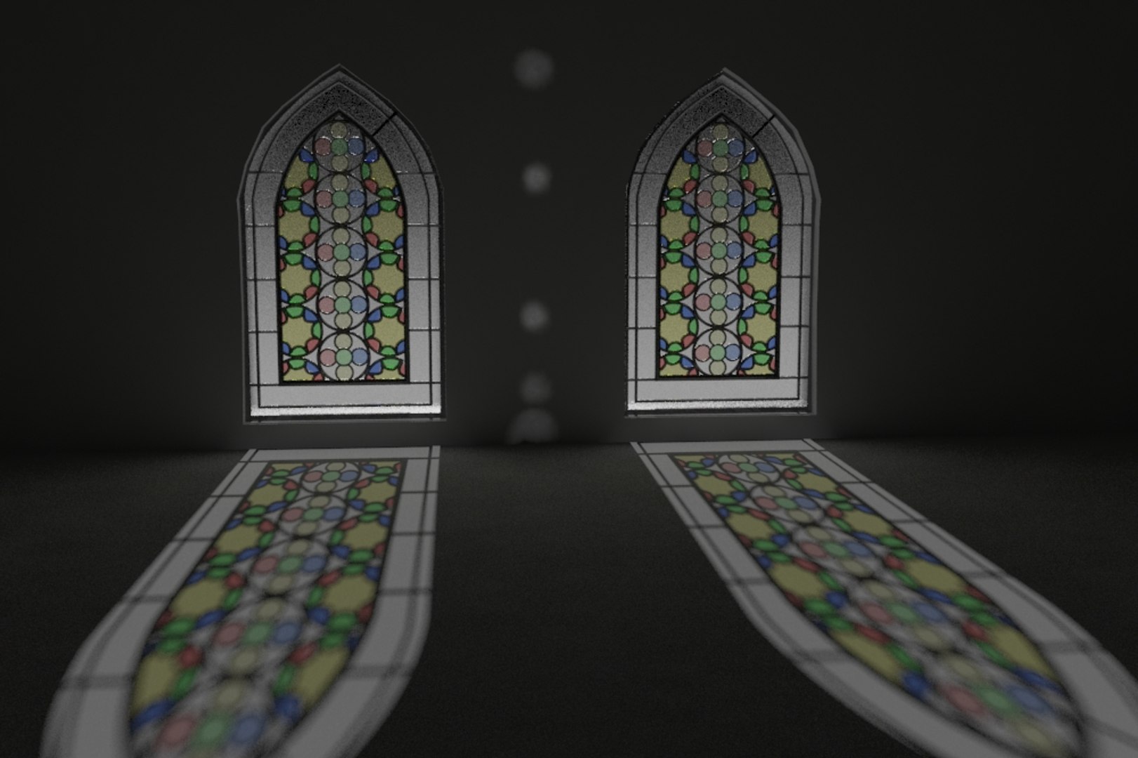 Stained Window 3d Dwg