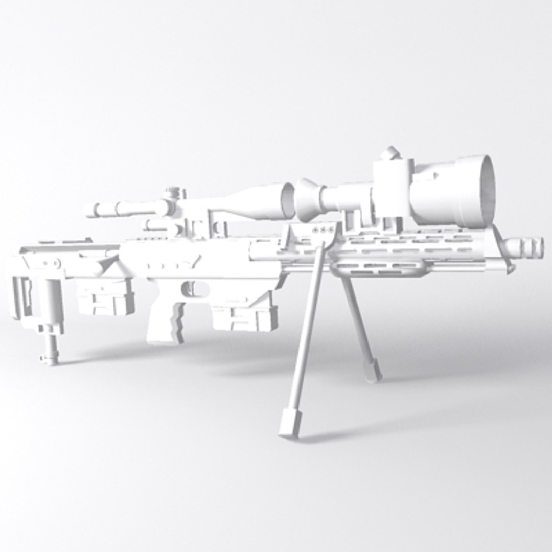 3d Model Amp Technical Sniper Rifle