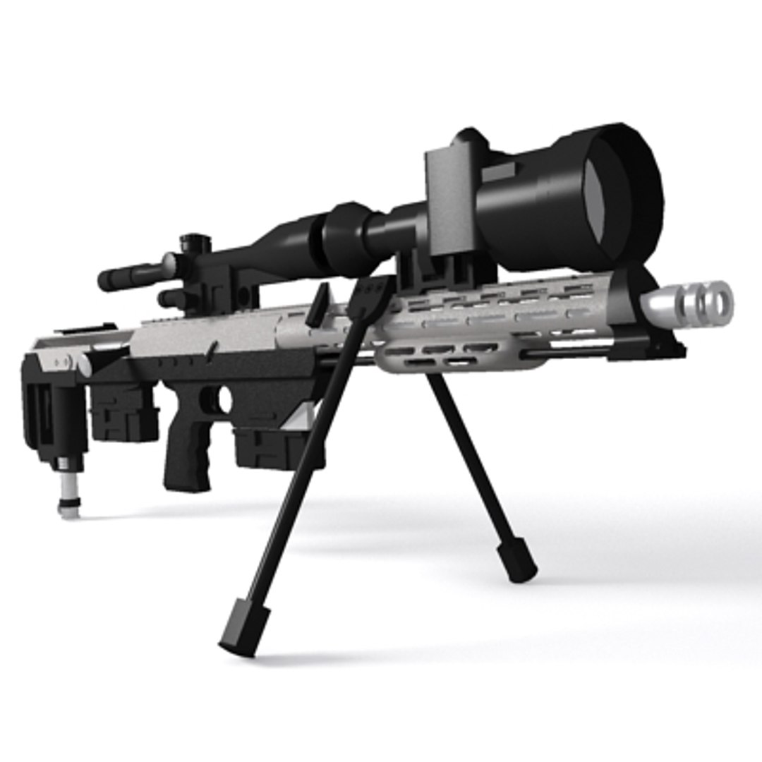 3d Model Amp Technical Sniper Rifle