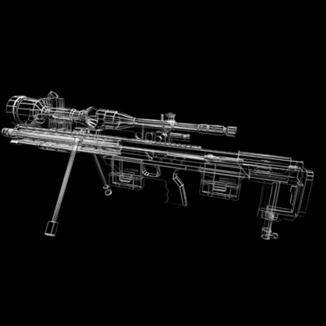 3d Model Amp Technical Sniper Rifle