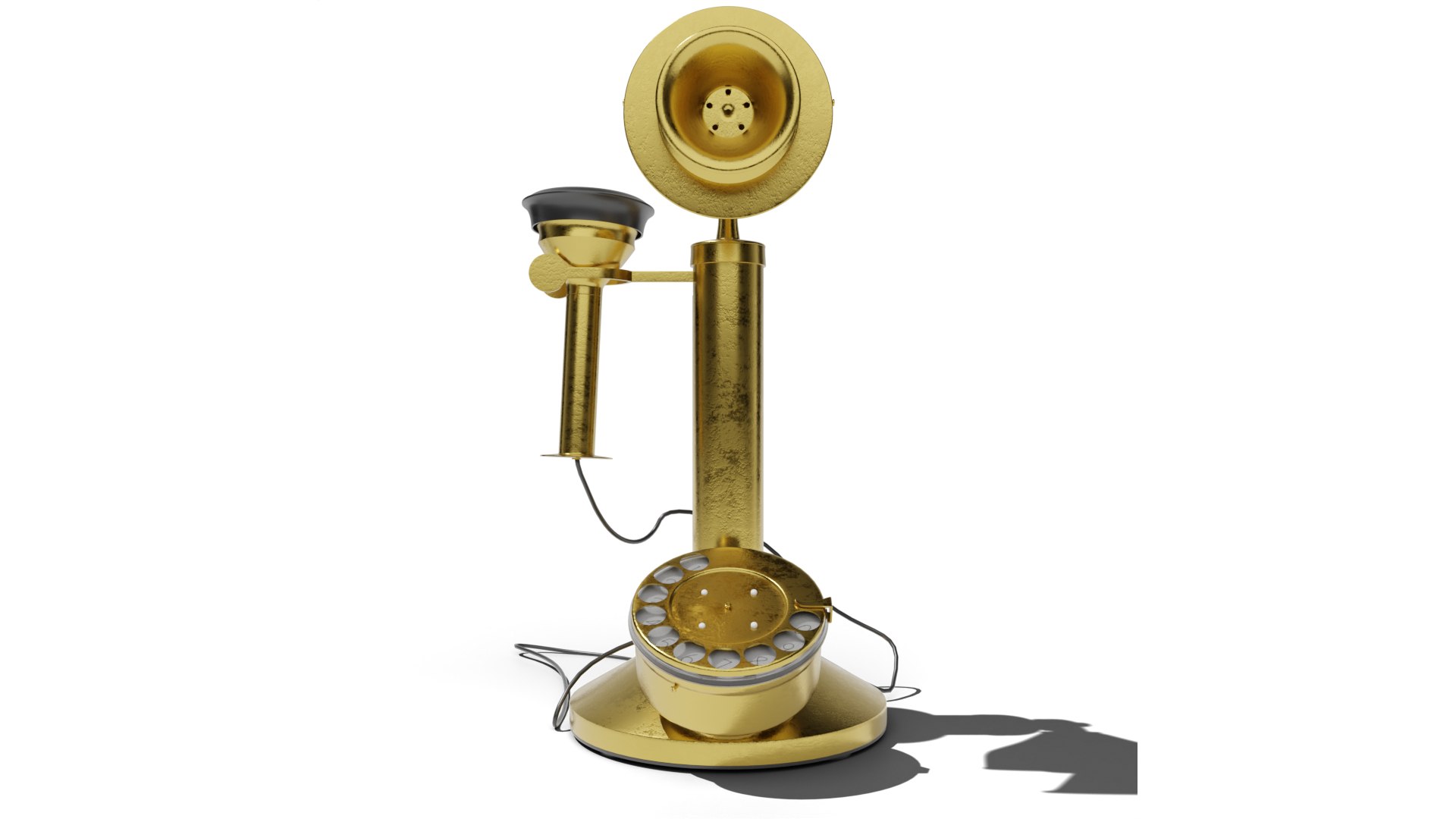 Free 3D Simple Rotary Phone Model - TurboSquid 1991704