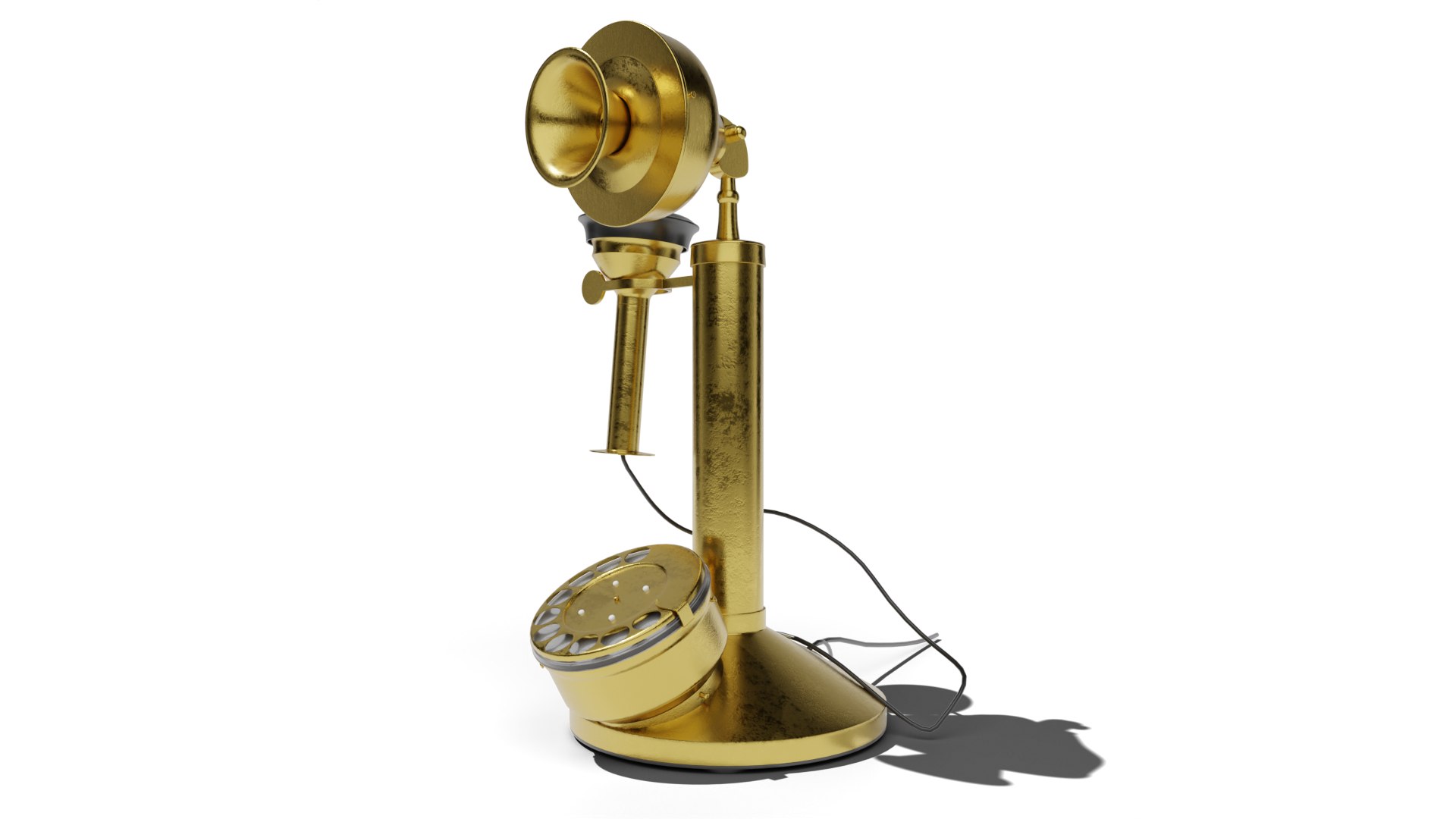 Free 3D Simple Rotary Phone Model - TurboSquid 1991704