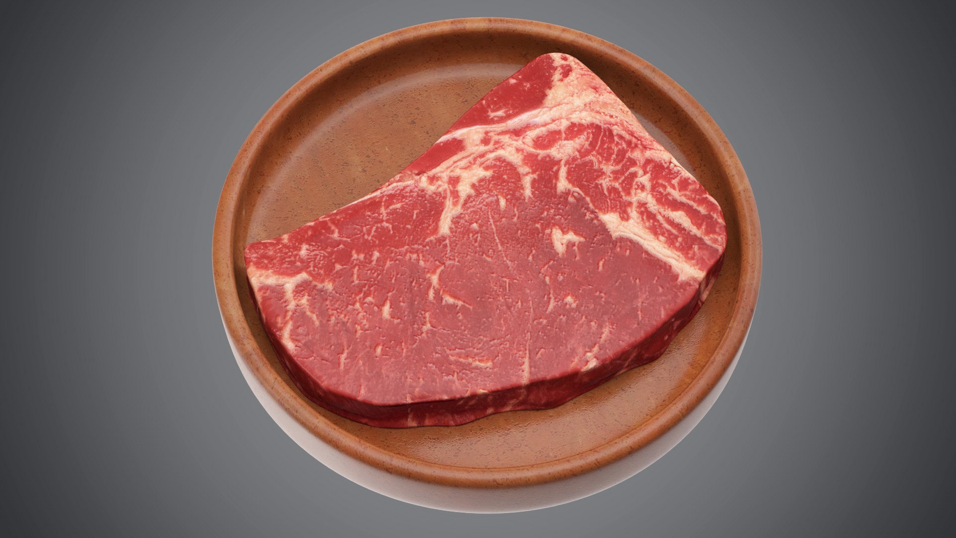 Raw meat clay plate model - TurboSquid 1521831