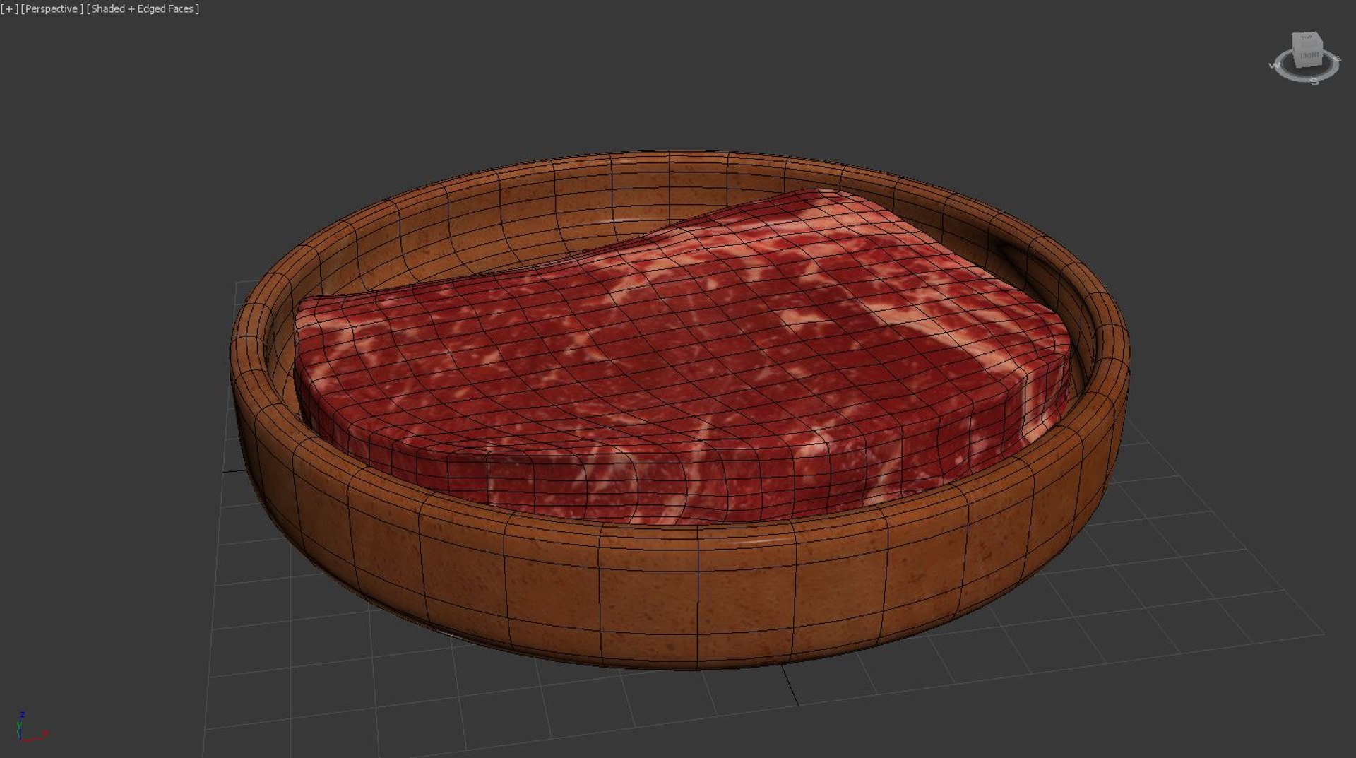 Raw meat clay plate model - TurboSquid 1521831