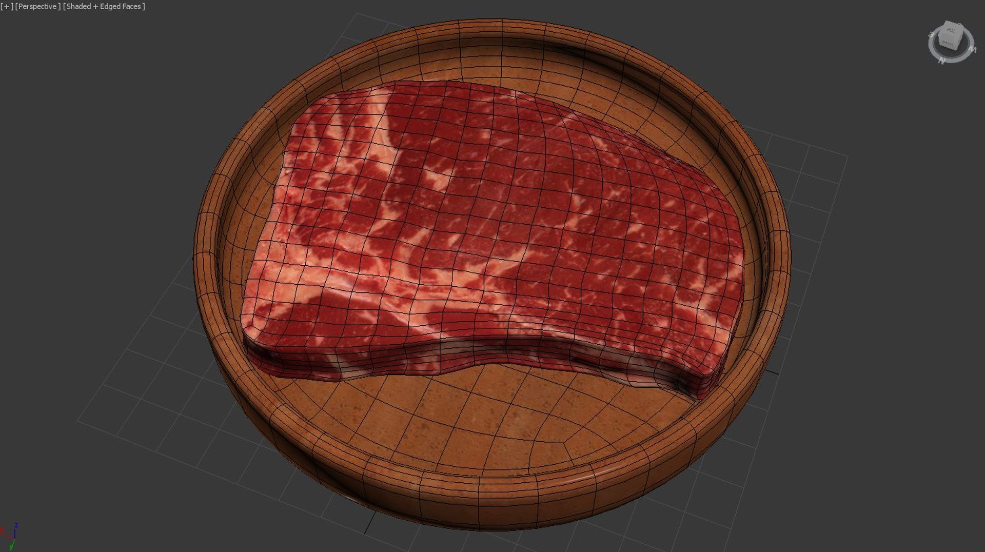 Raw meat clay plate model - TurboSquid 1521831
