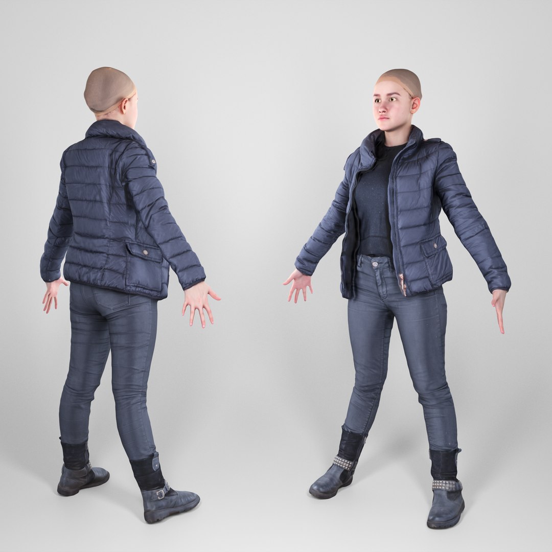Photogrammetry animation ready woman 3D model - TurboSquid 1505600