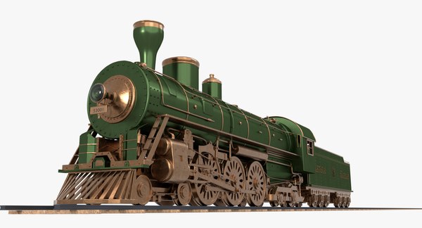 Steam train model - TurboSquid 1336676