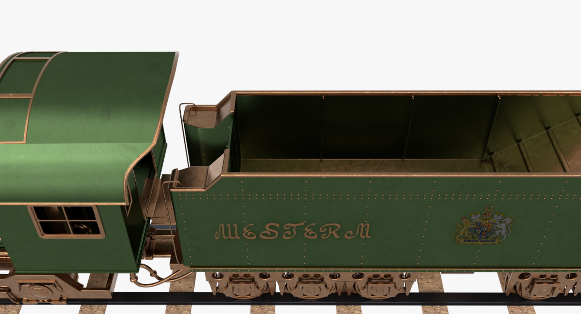 Steam train model - TurboSquid 1336676