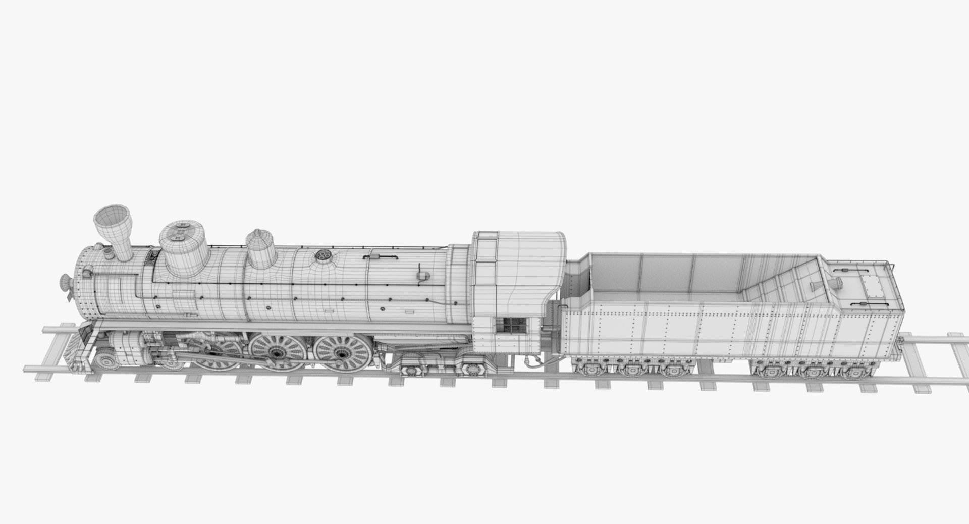 Steam Train Model - TurboSquid 1336676