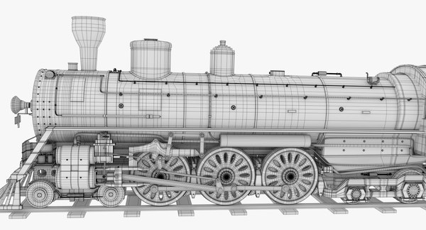 Steam train model - TurboSquid 1336676