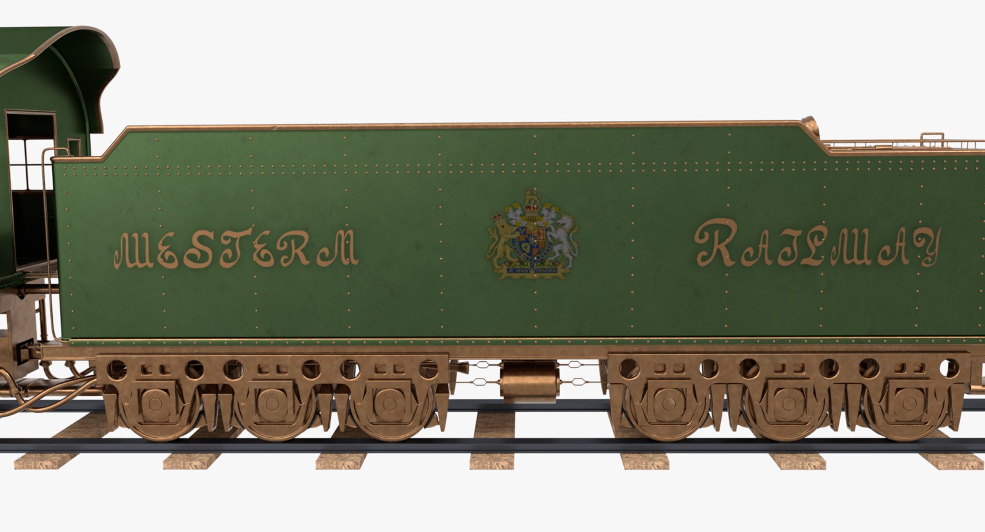 Steam train model - TurboSquid 1336676