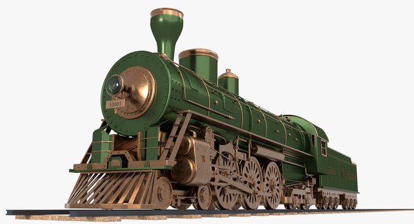 Steam train model - TurboSquid 1336676