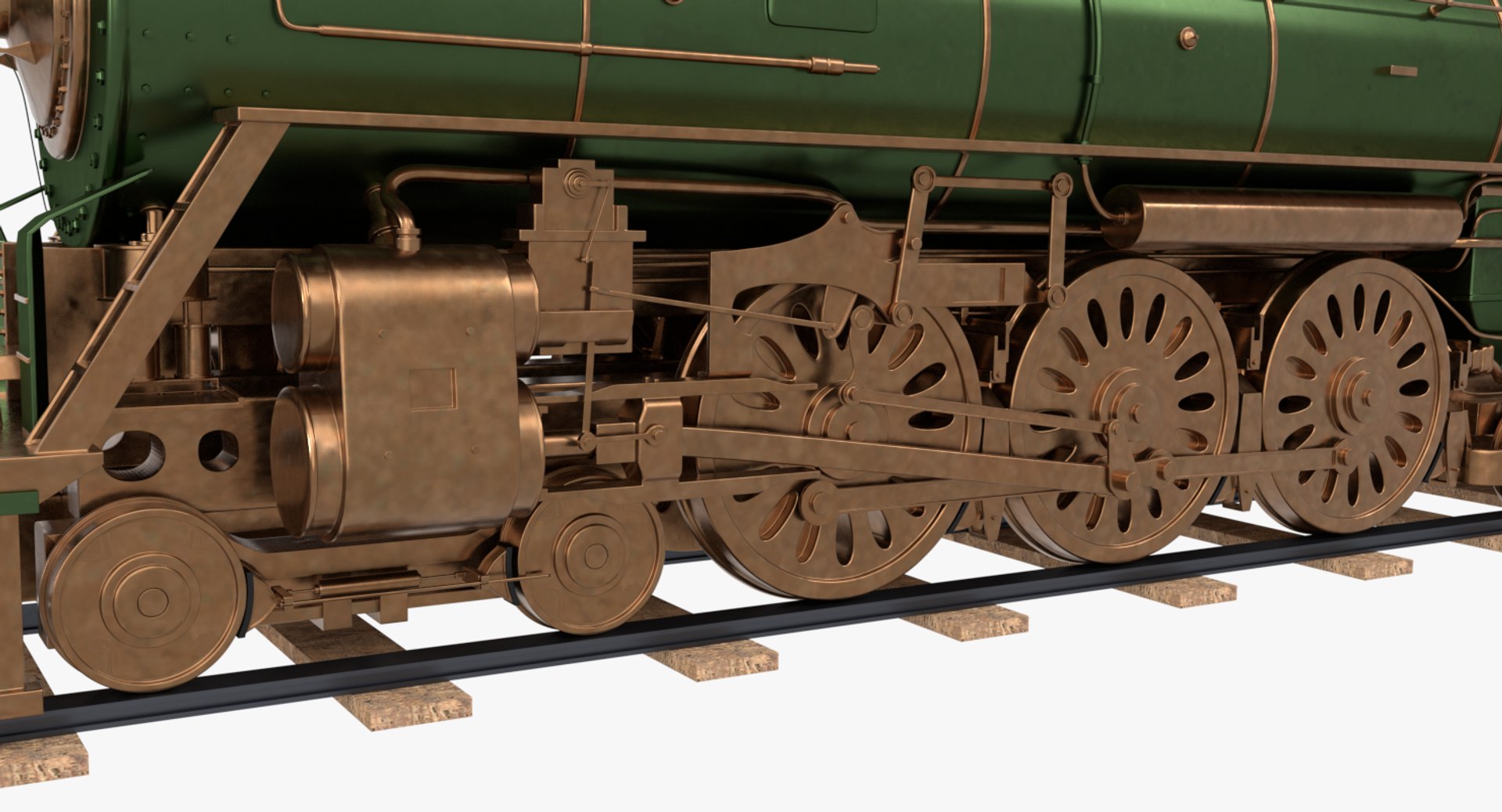 Steam train model - TurboSquid 1336676