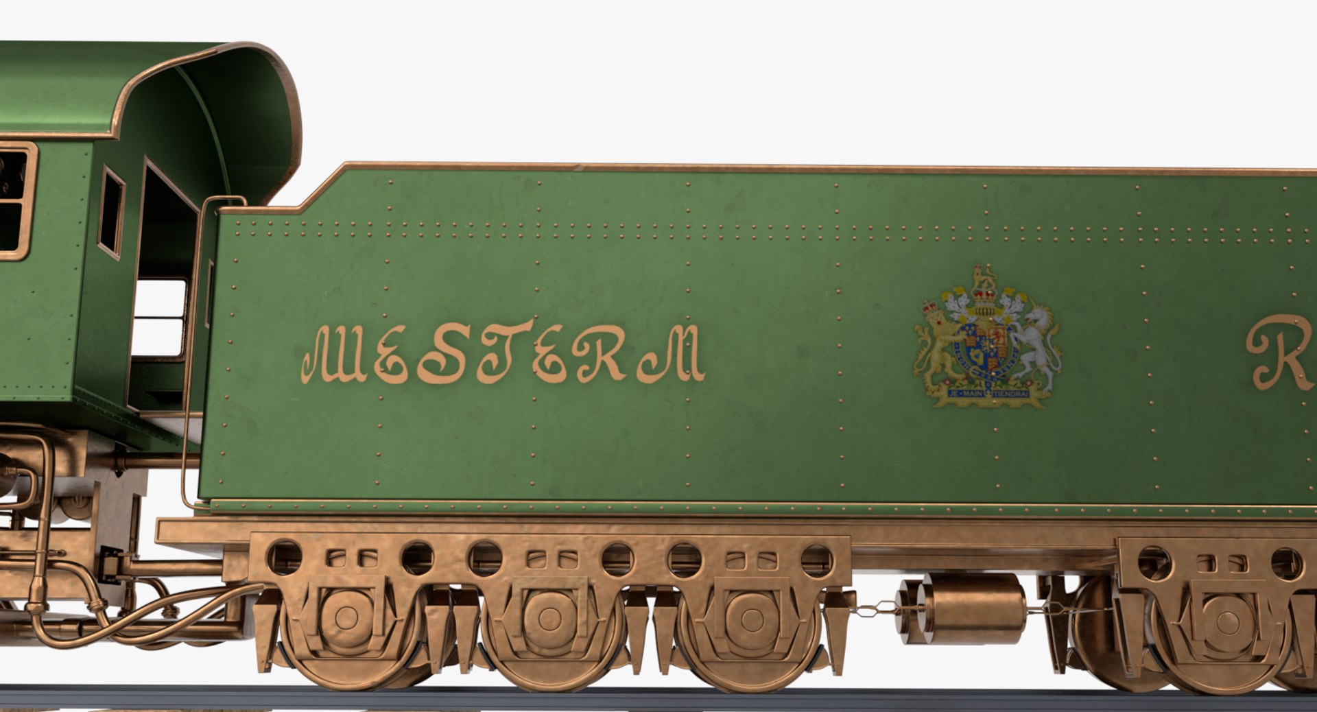 Steam train model - TurboSquid 1336676
