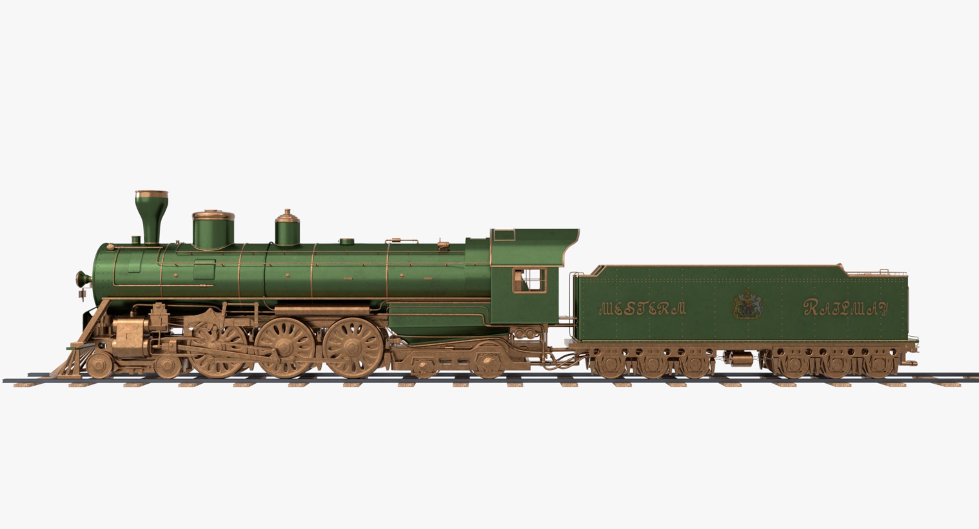 Steam train model - TurboSquid 1336676