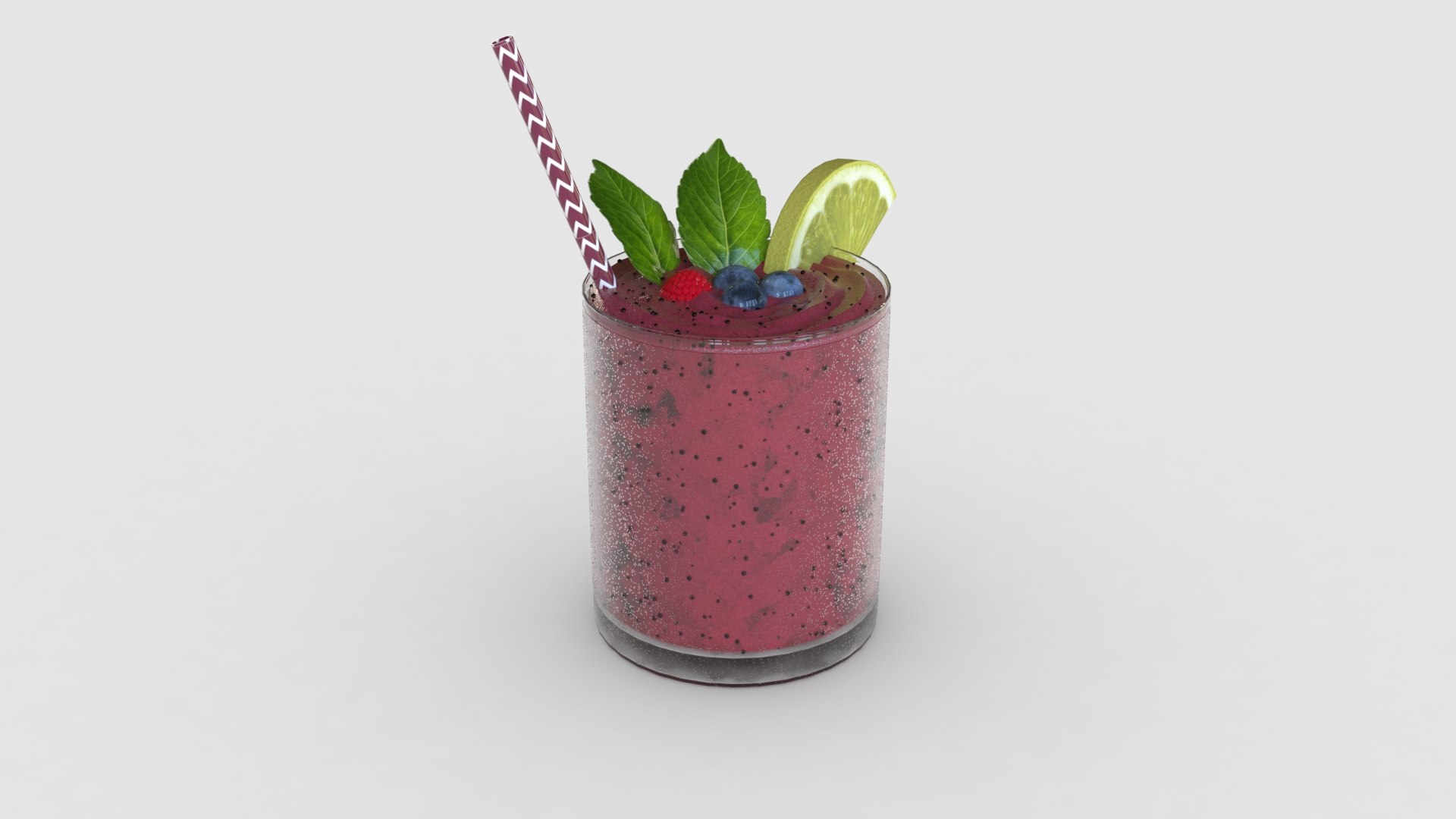 3D Fruit Smoothie Blueberry - TurboSquid 1572458