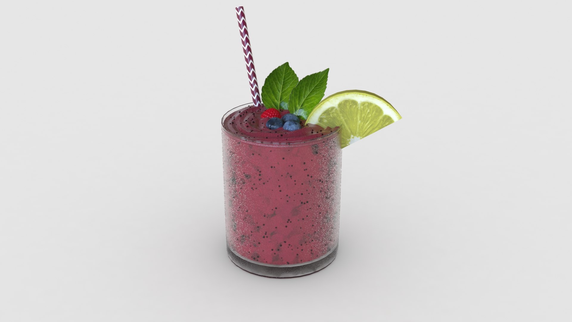 3D Fruit Smoothie Blueberry - TurboSquid 1572458