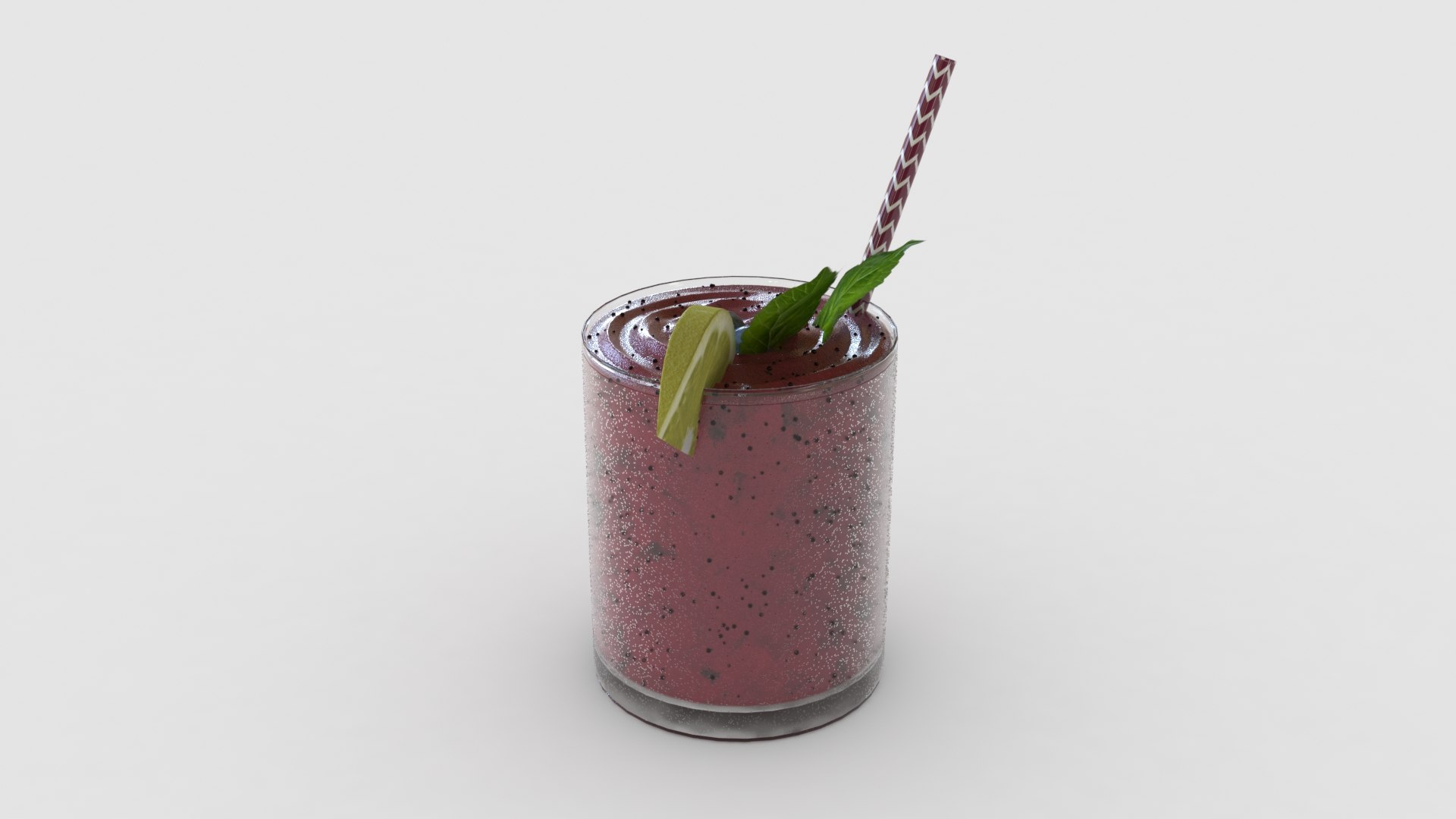 3D Fruit Smoothie Blueberry - TurboSquid 1572458