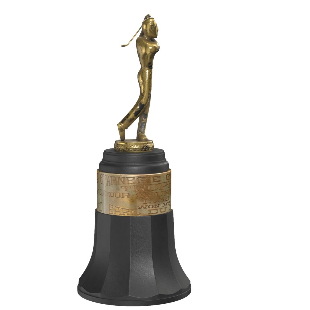 3D Model Vintage Golf Trophy PBR - TurboSquid 2209449