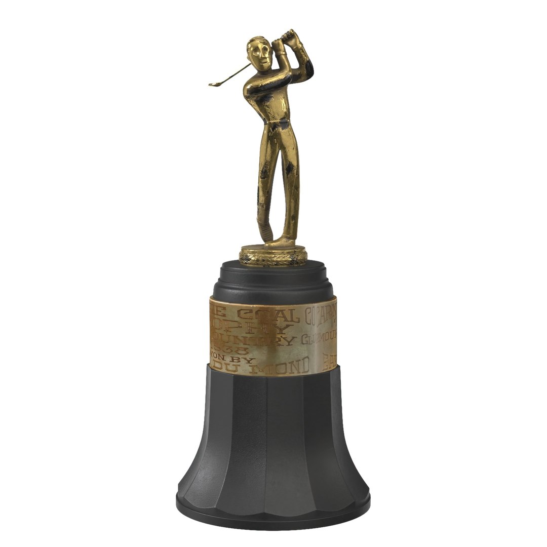 3D Model Vintage Golf Trophy PBR - TurboSquid 2209449