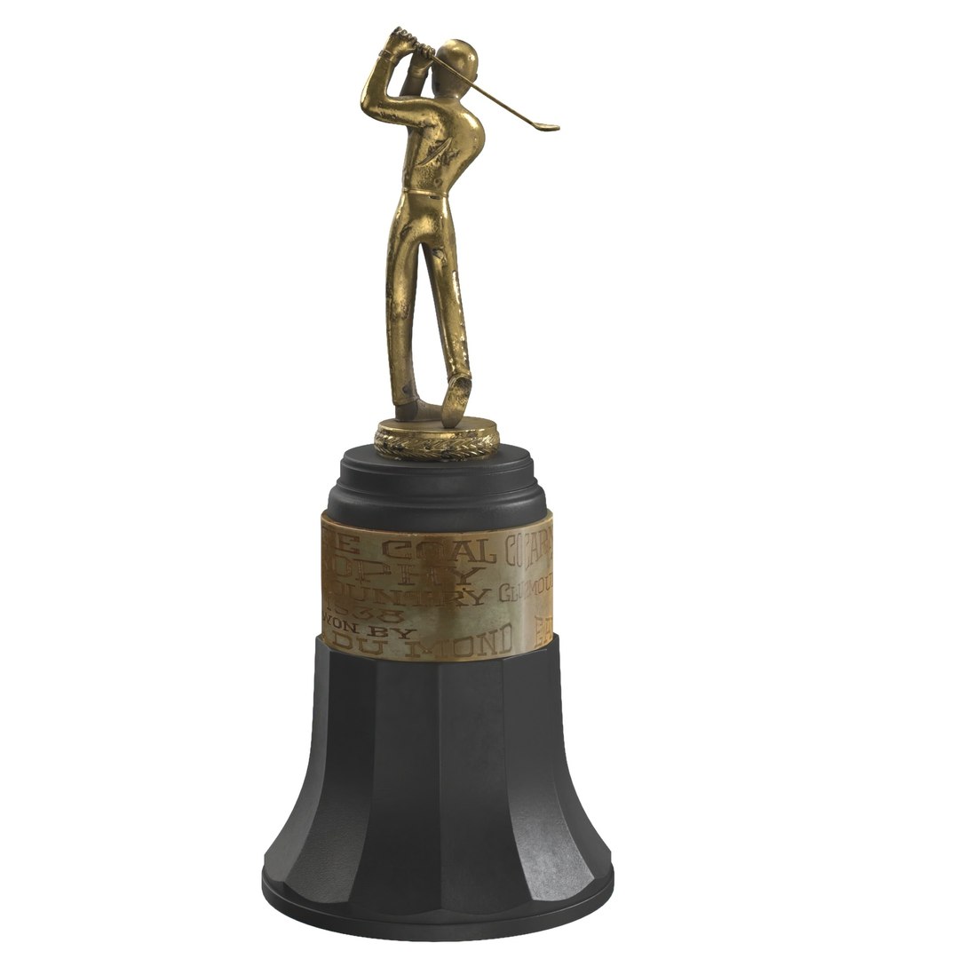 3D Model Vintage Golf Trophy PBR - TurboSquid 2209449