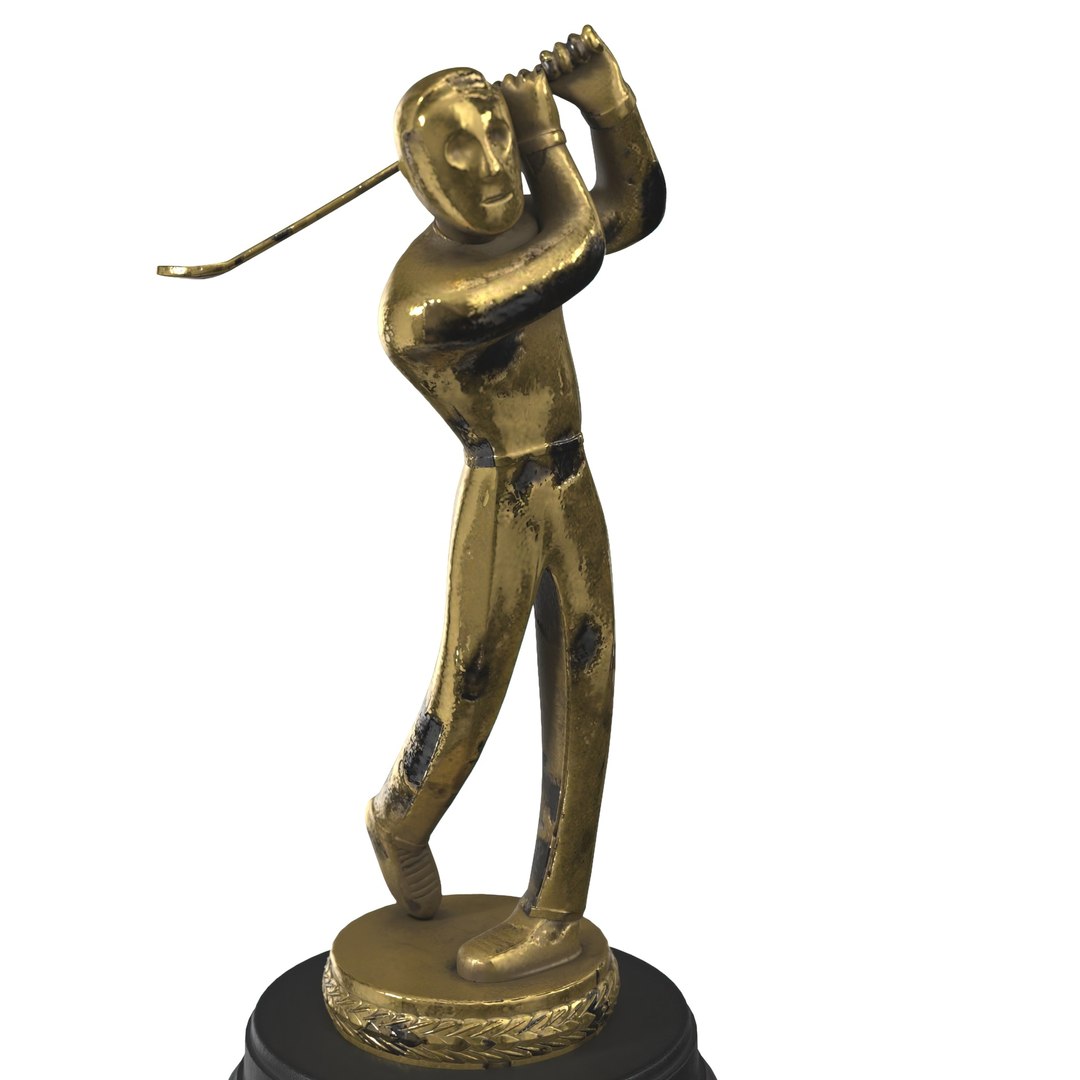 3D Model Vintage Golf Trophy PBR - TurboSquid 2209449