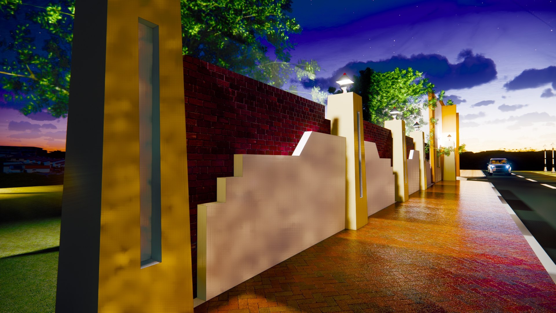 Entrance Gate In Revit 3D Model - TurboSquid 2195886