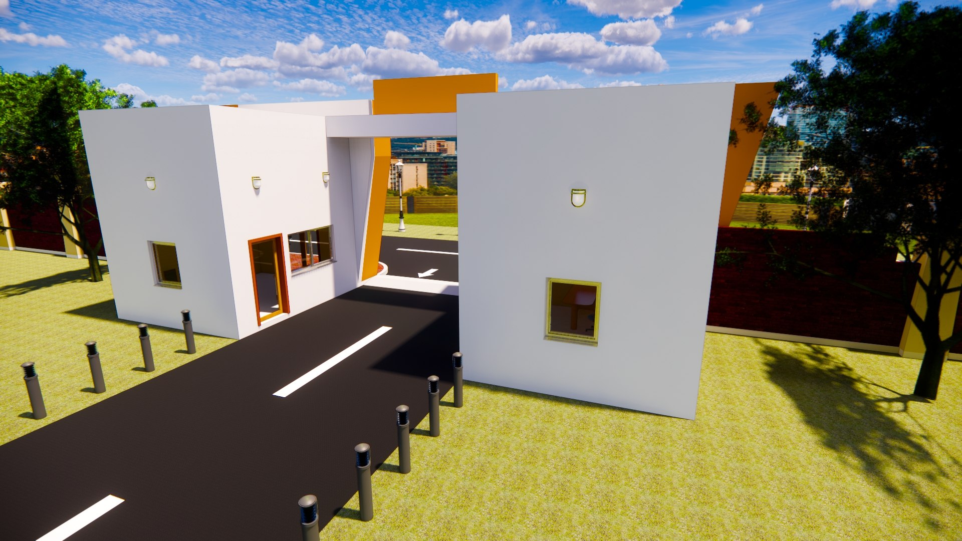 Entrance Gate In Revit 3D Model - TurboSquid 2195886