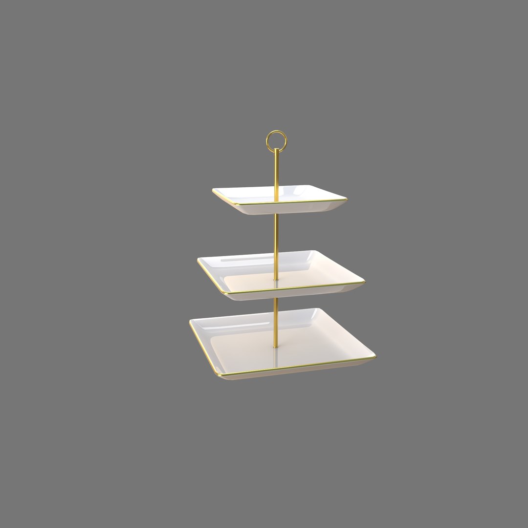 3D Square Plate Stand 2 - TurboSquid 2346577