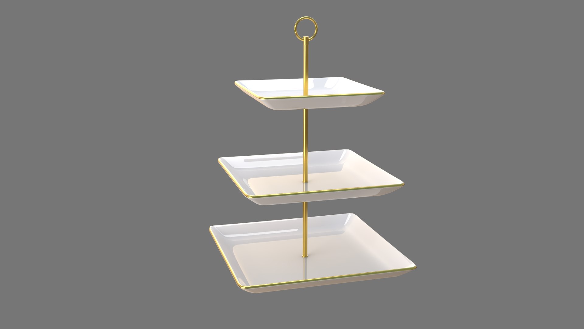 3D Square Plate Stand 2 - TurboSquid 2346577