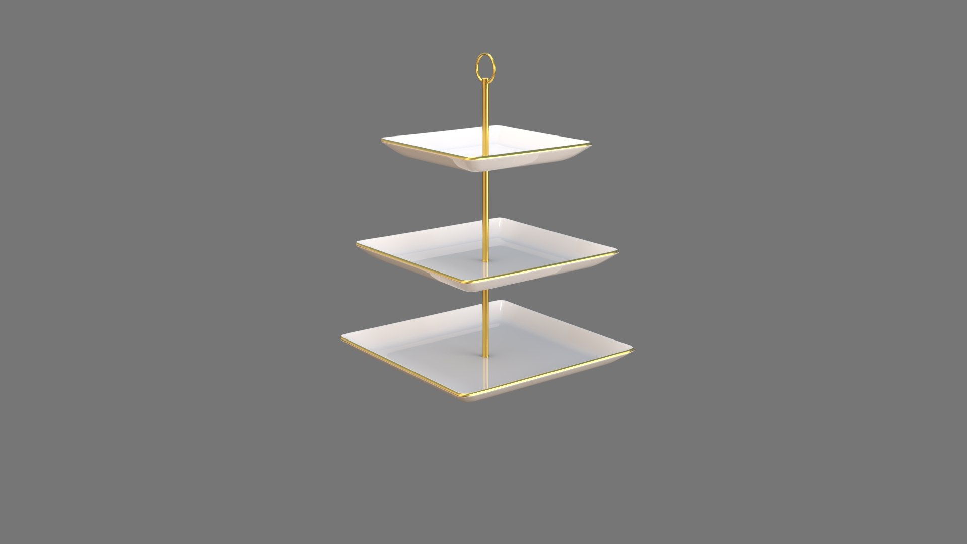 3D Square Plate Stand 2 - TurboSquid 2346577