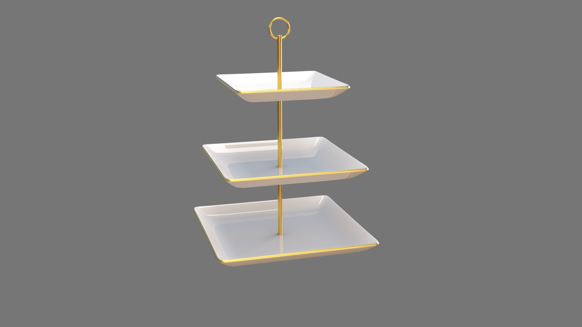 3D Square Plate Stand 2 - TurboSquid 2346577