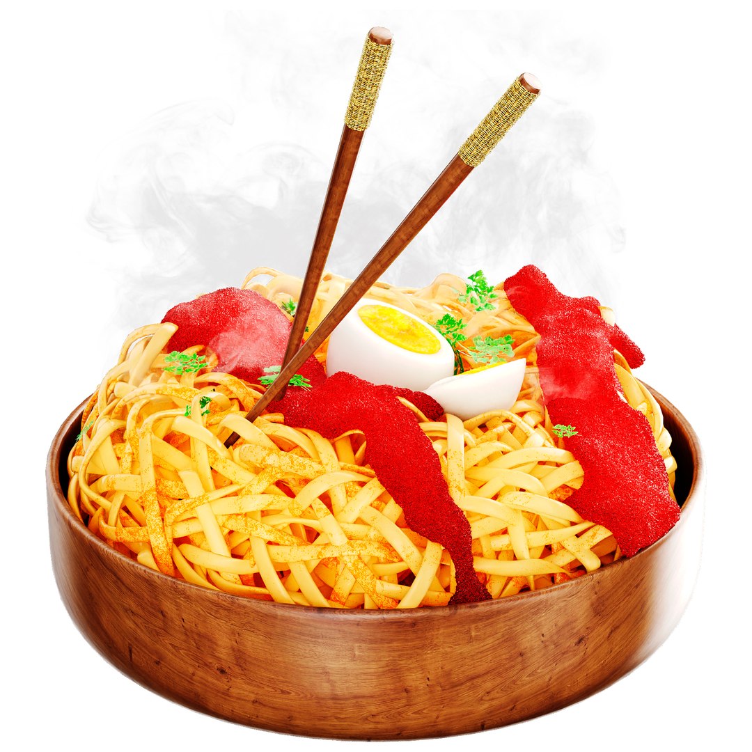 Pasta With Eggs Model - TurboSquid 2311832
