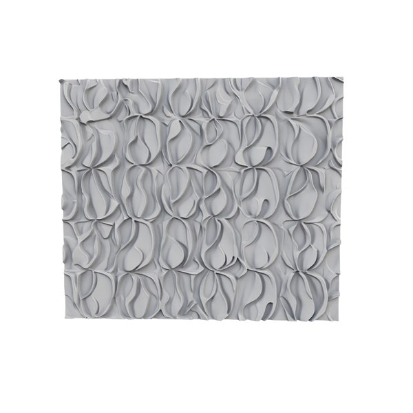 modelo 3d Conjunto de decoración de pared con paneles modernos Mural de ...