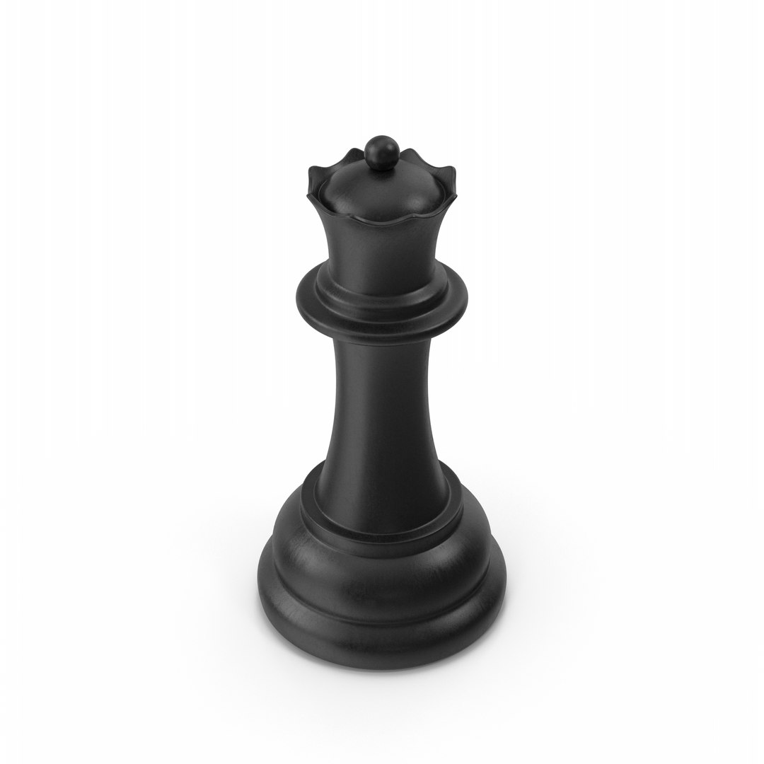 3D Black Chess Queen Model - TurboSquid 2137990