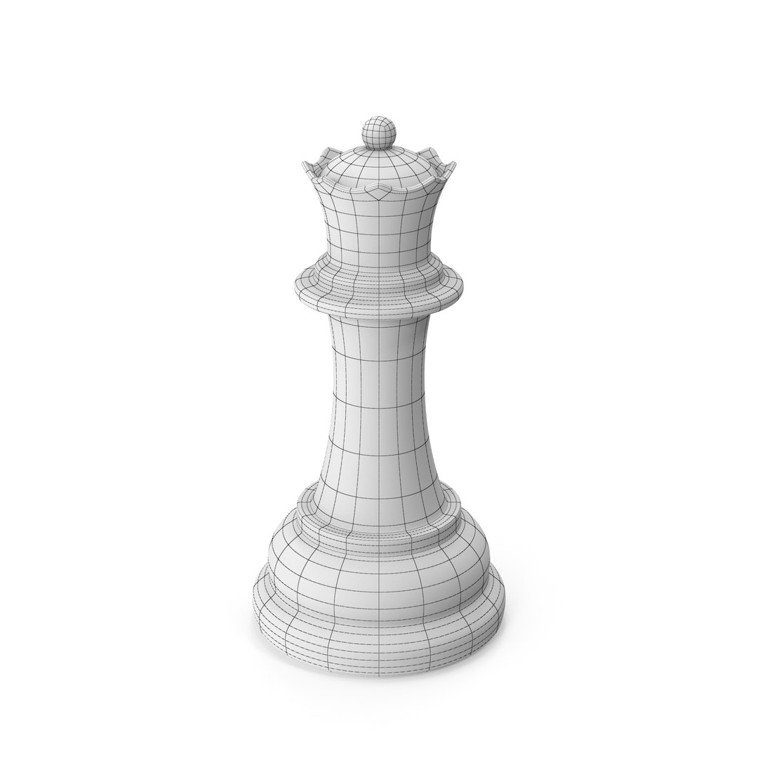 3D Black Chess Queen Model - TurboSquid 2137990