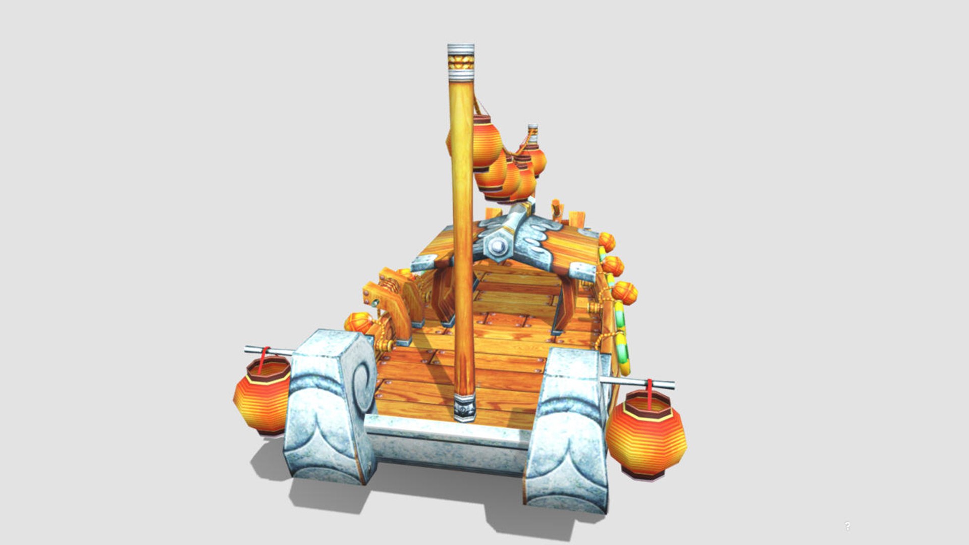 3D Chinese Anime Boat model - TurboSquid 2090020