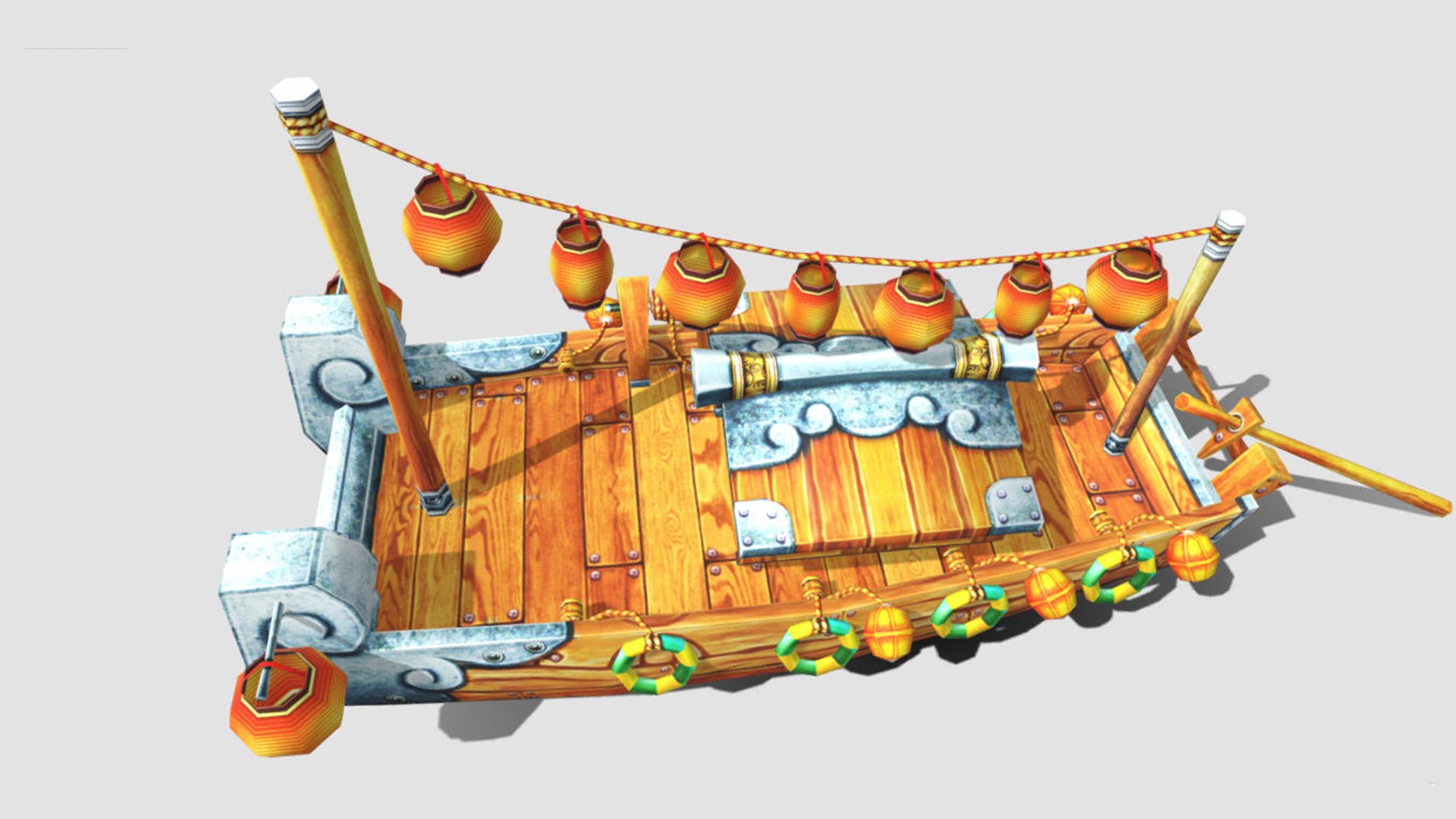 3D Chinese Anime Boat model - TurboSquid 2090020