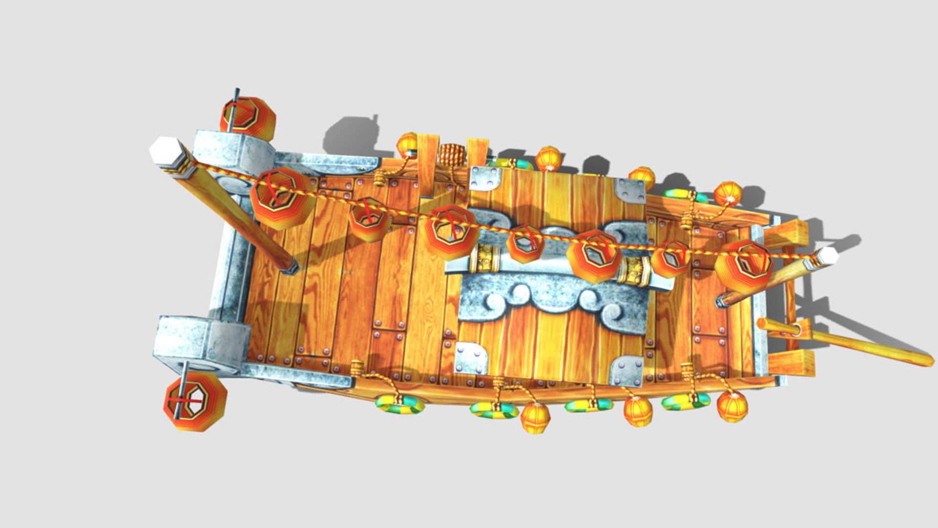3D Chinese Anime Boat model - TurboSquid 2090020