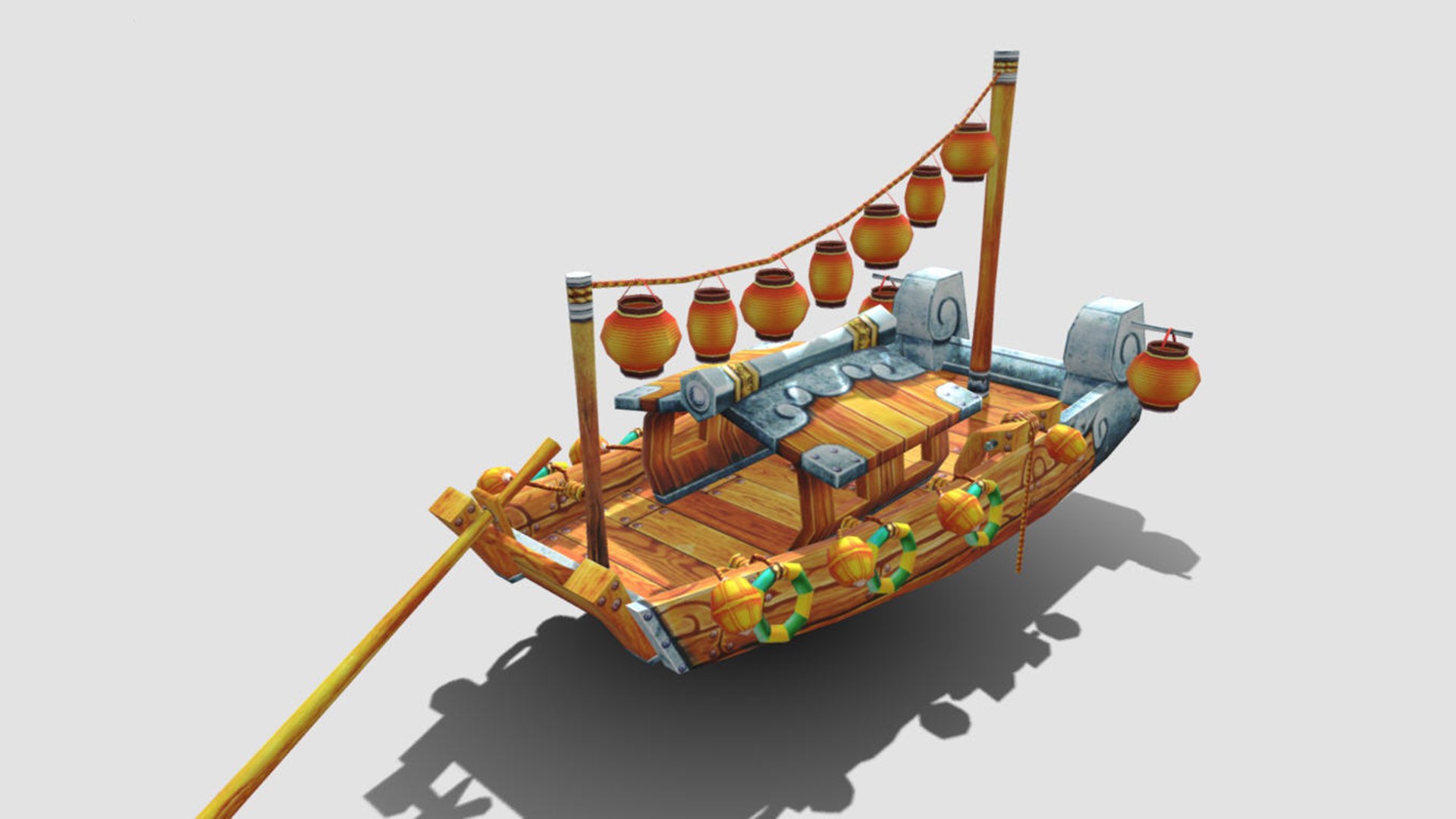 3D Chinese Anime Boat model - TurboSquid 2090020