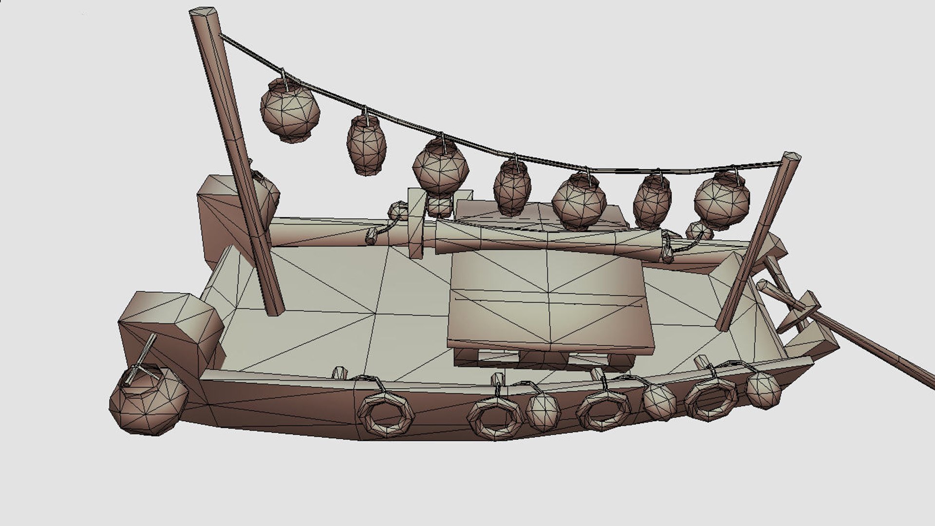 3D Chinese Anime Boat model - TurboSquid 2090020