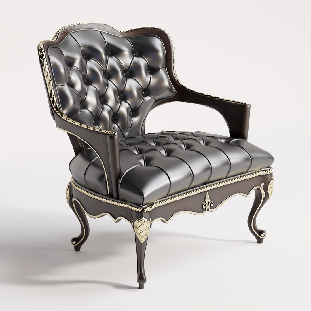 Vintage French Armchair 3D Model - TurboSquid 1782495