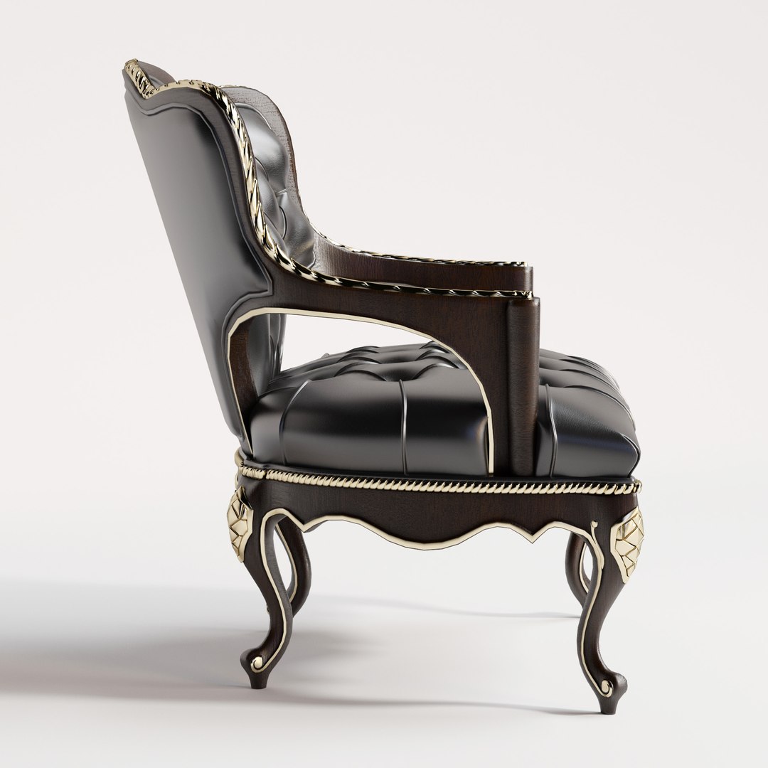 Vintage French Armchair 3D Model - TurboSquid 1782495