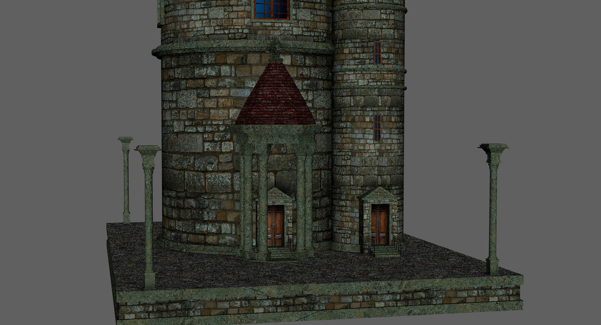 3D Fantasy Double Tower Model - TurboSquid 2131910