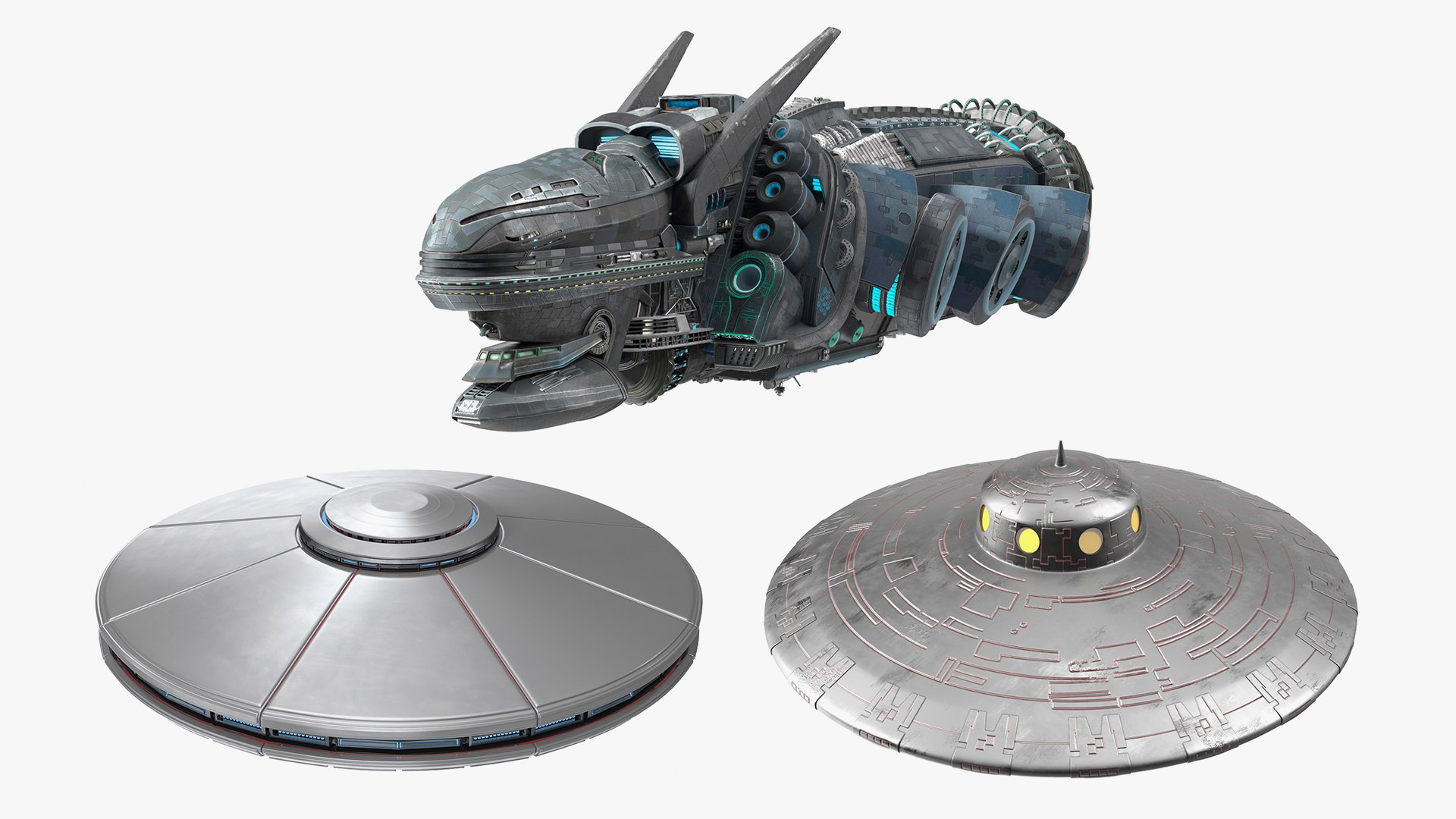 UFO Ships Collection 2 3D Model - TurboSquid 2160360